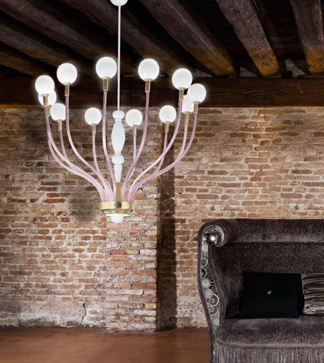 High-end Italian art deco-style chandelier with 12 lights — italian ...