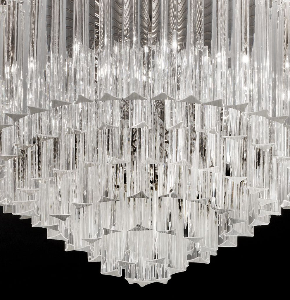50 cm Murano prism ceiling light with bronze frame — italian-lighting ...